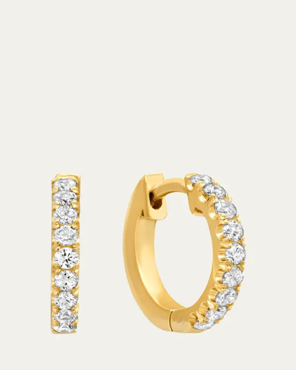 JENNIFER MEYER 18k Yellow Diamond Huggie Earrings
