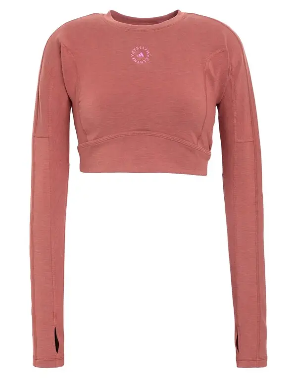 Adidas By Stella McCartney Long Sleeve Cropped Top - Red