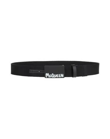 Alexander McQueen Belt With Logo - Black