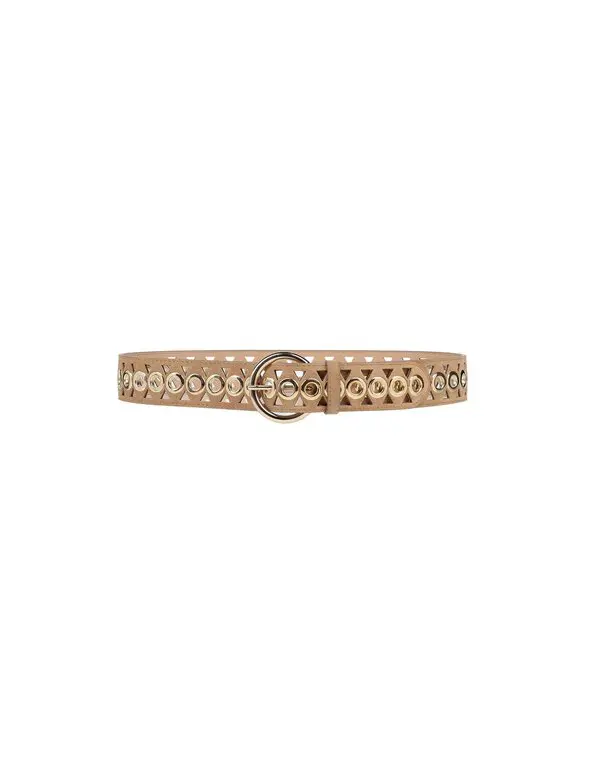 Sandro Cowhide Belt - Beige