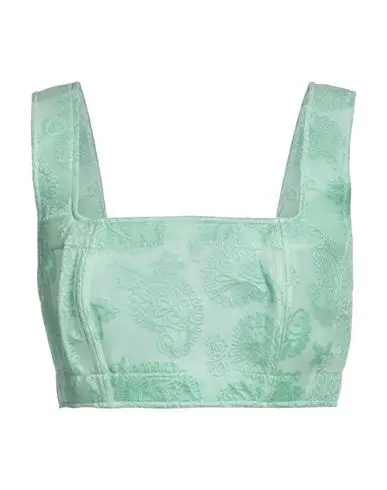 JIL SANDER Jacquard Paisley Crop Top - Green