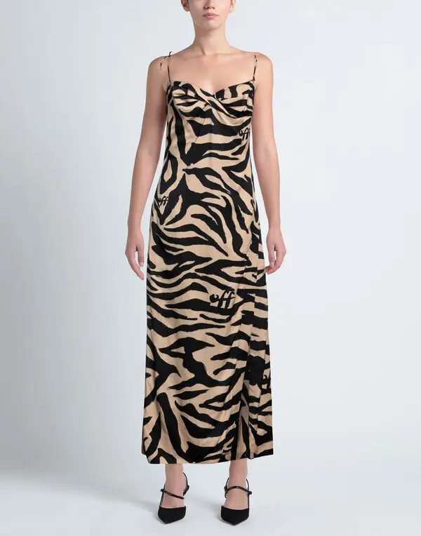 OFF-WHITE™ Zebra Print Maxi Dress