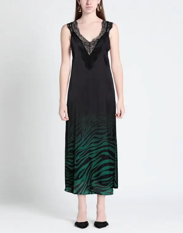 GAËLLE PARIS Zebra-print Maxi Slip Dress
