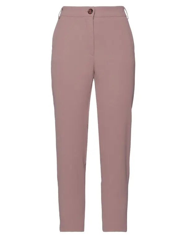 SOALLURE Tapered High Waisted Pants - Beige