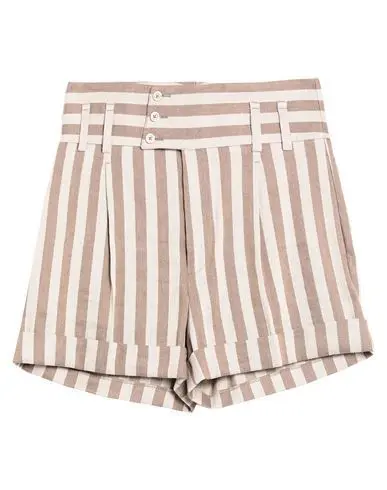 Dolce & Gabbana Striped Linen And Cotton Shorts - Sand