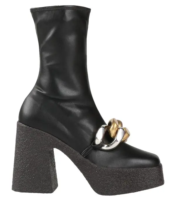Stella McCartney Textile Fibers Ankle Boots With Metal Appliqués
