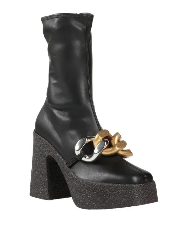 Stella McCartney Textile Fibers Ankle Boots With Metal Appliqués