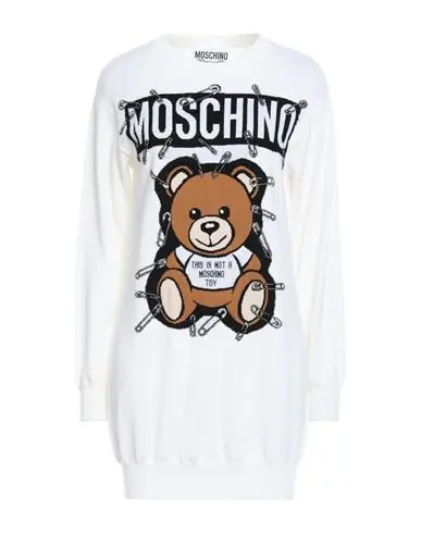 Moschino Mini Virgin Wool T-shirt Dress - Off White