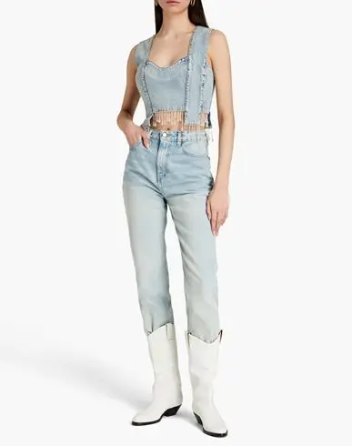 GANNI Denim Crop Top