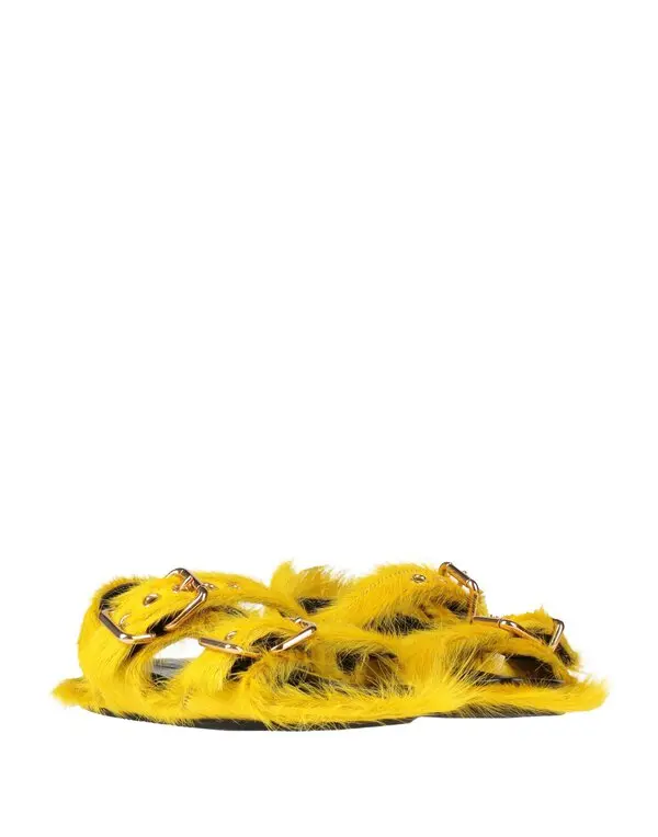 Marni Shearling Sandals - Yellow