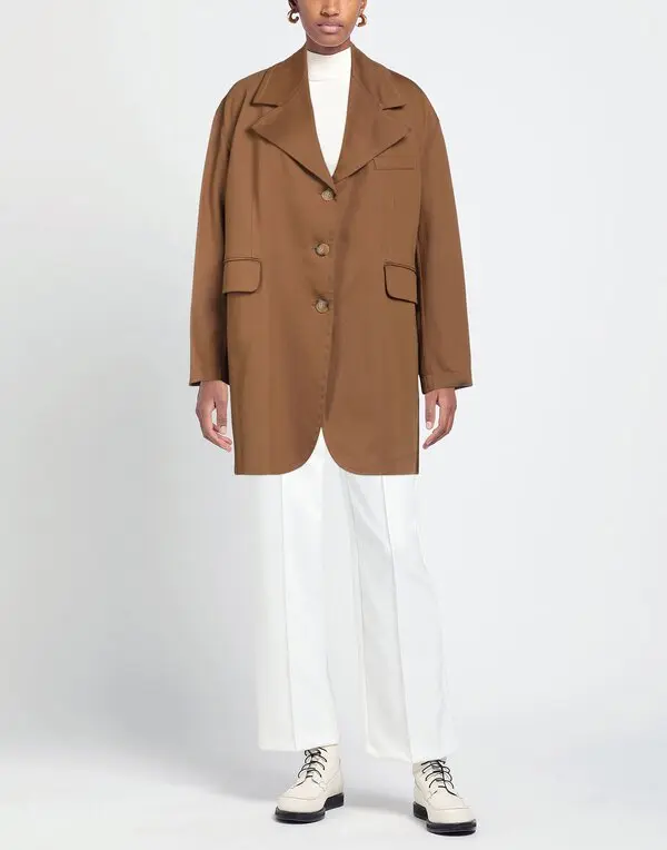DOUUOD Overcoat & Trench Coat - Camel