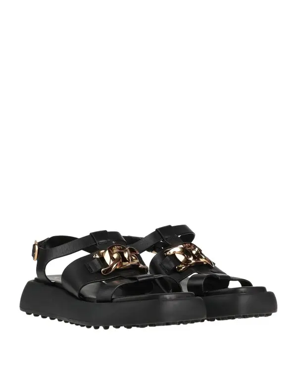 TOD'S Sandals Size Calfskin - Black