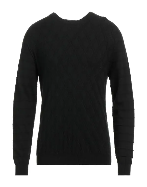 Alpha Studio Sweater In Viscose, Nylon, Wool, Cashmere, And Polyester - Black