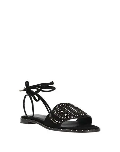 Maje Leather Sandals With Studs And Tie Fastening