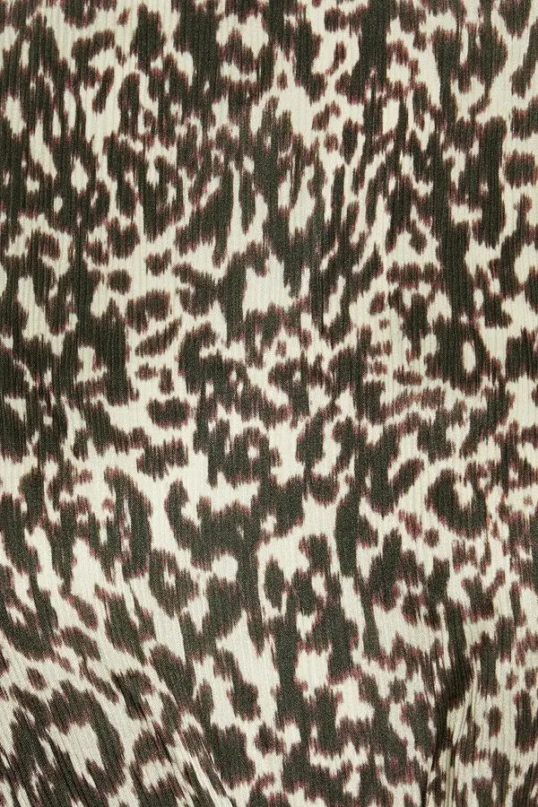 IRO PARIS Rusko Ruffled Leopard-print Blouse