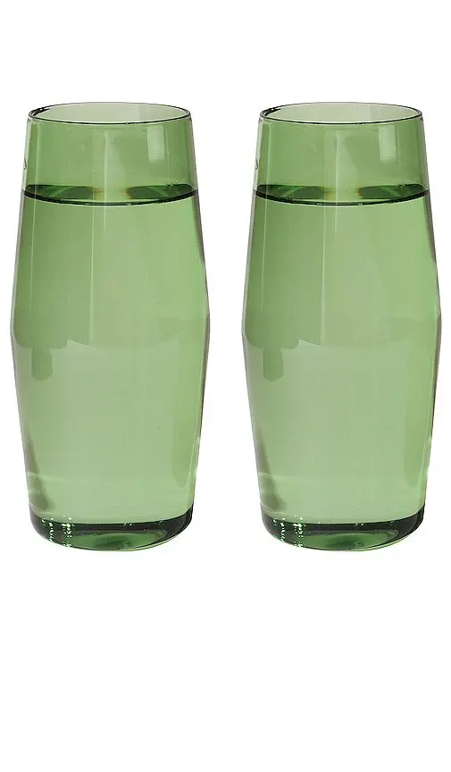 YIELD Century Glass 16oz Set In Green - Verde