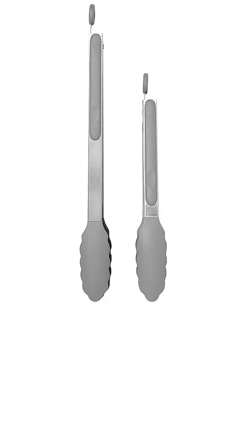 PUBLIC GOODS Stainless Kitchen Tongs Set In Grey
