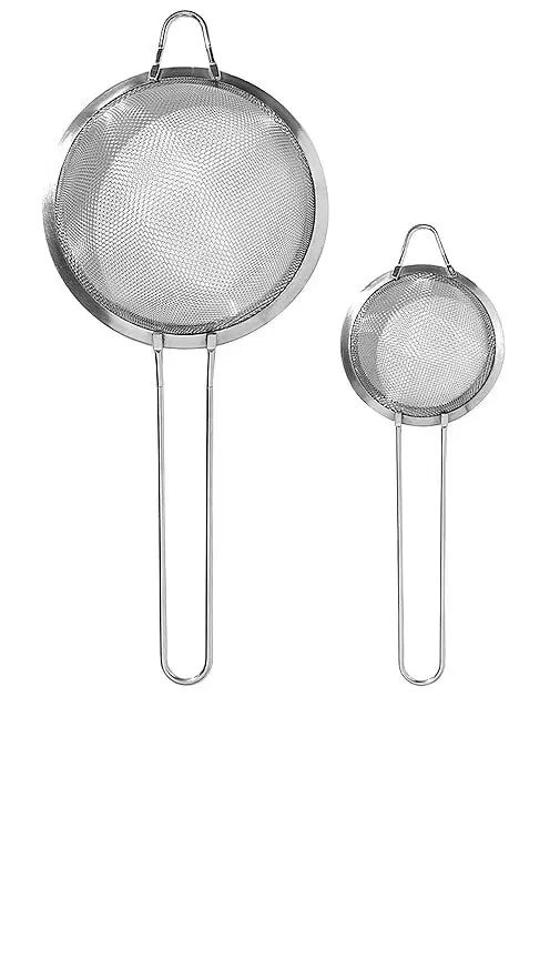 PUBLIC GOODS Stainless Strainers Set In Metallic Silver