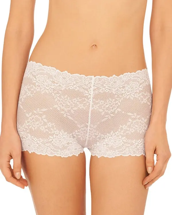 Natori Heavenly Lace Boyshorts - White