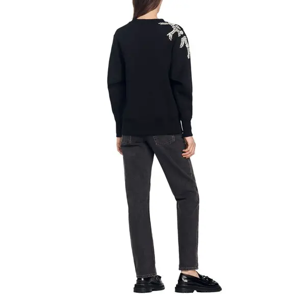 Sandro Marceau Embellished Sweatshirt