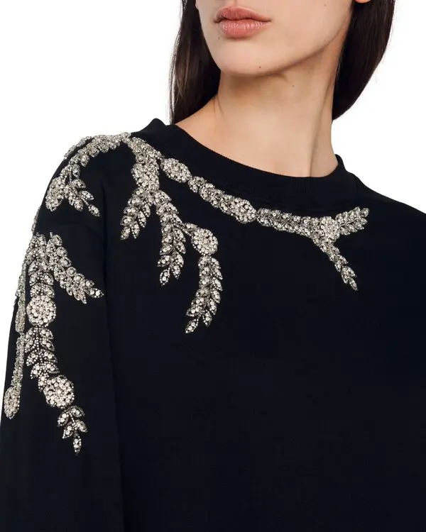 Sandro Marceau Embellished Sweatshirt