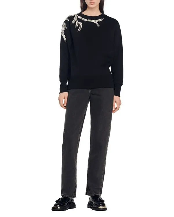 Sandro Marceau Embellished Sweatshirt