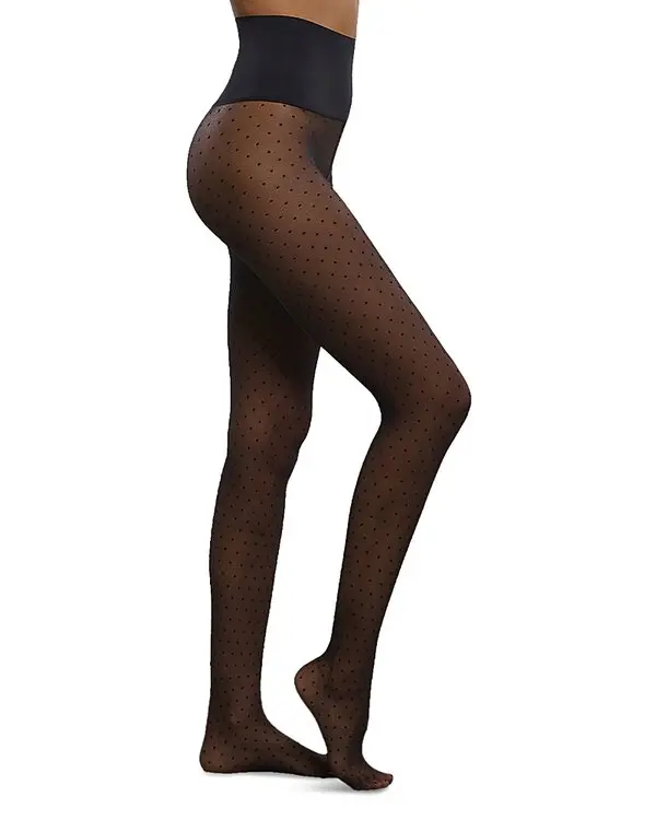 Commando Chic Dot Sheer Tights - Black