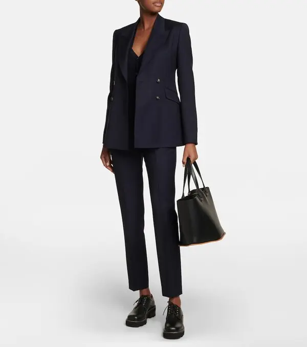 Gabriela Hearst High-rise Wool Trousers - Blue
