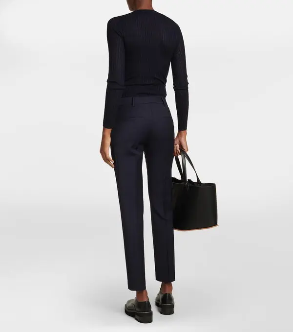 Gabriela Hearst High-rise Wool Trousers - Blue