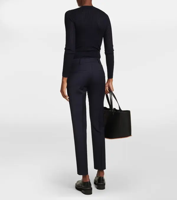 Gabriela Hearst High-rise Wool Trousers - Blue