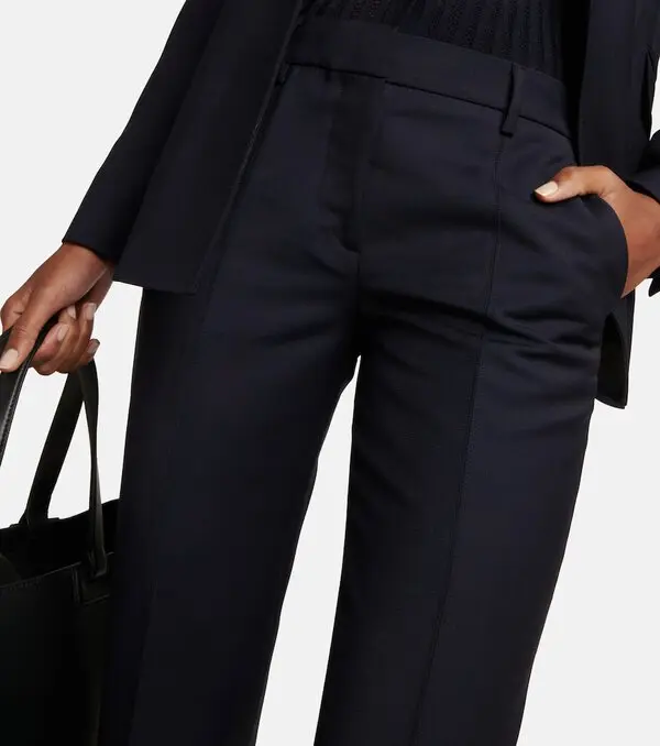 Gabriela Hearst High-rise Wool Trousers - Blue