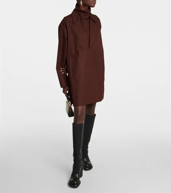 JIL SANDER Layered Minidress - Brown