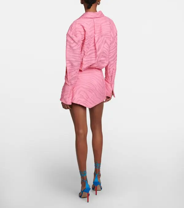 Attico Silvye Zebra-print Minidress - Pink