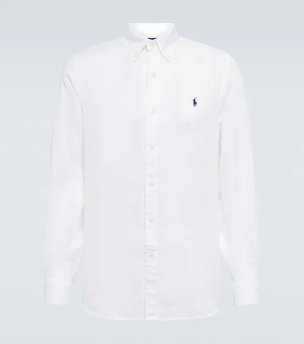 Polo Ralph Lauren Embroidered Linen Shirt - White
