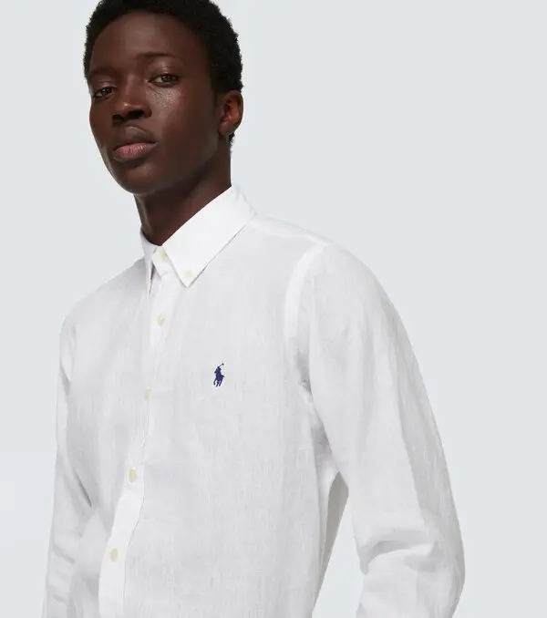 Polo Ralph Lauren Embroidered Linen Shirt - White