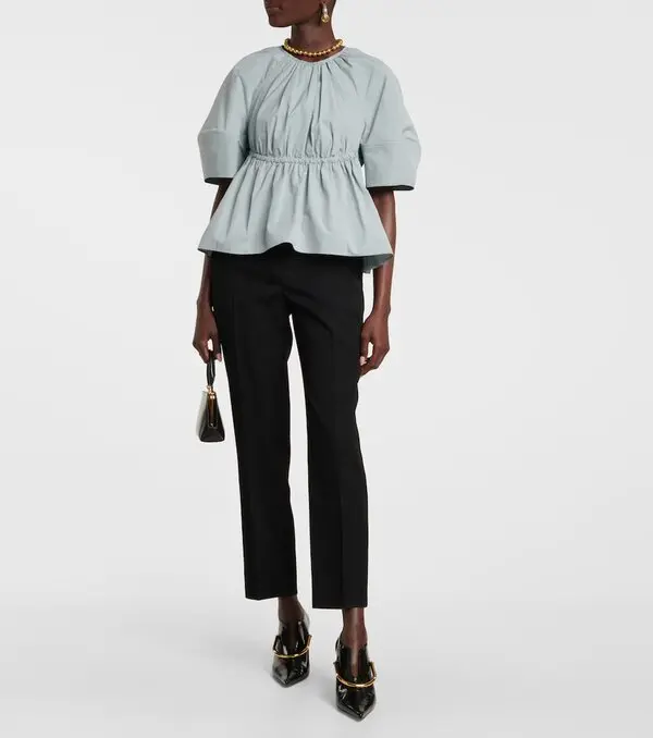 JIL SANDER Tailored Straight Wool Pants