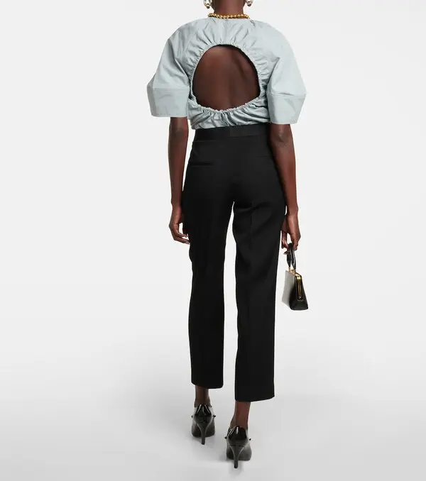 JIL SANDER Tailored Straight Wool Pants