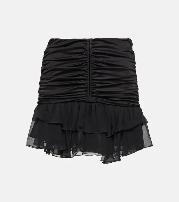 Blumarine Ruffle-trimmed Pleated Miniskirt