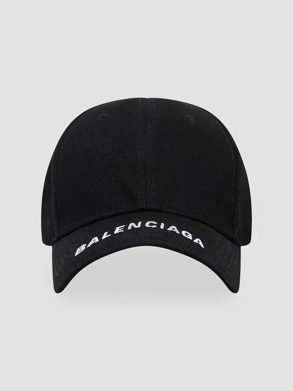 Balenciaga Logo Visor Cap - Black