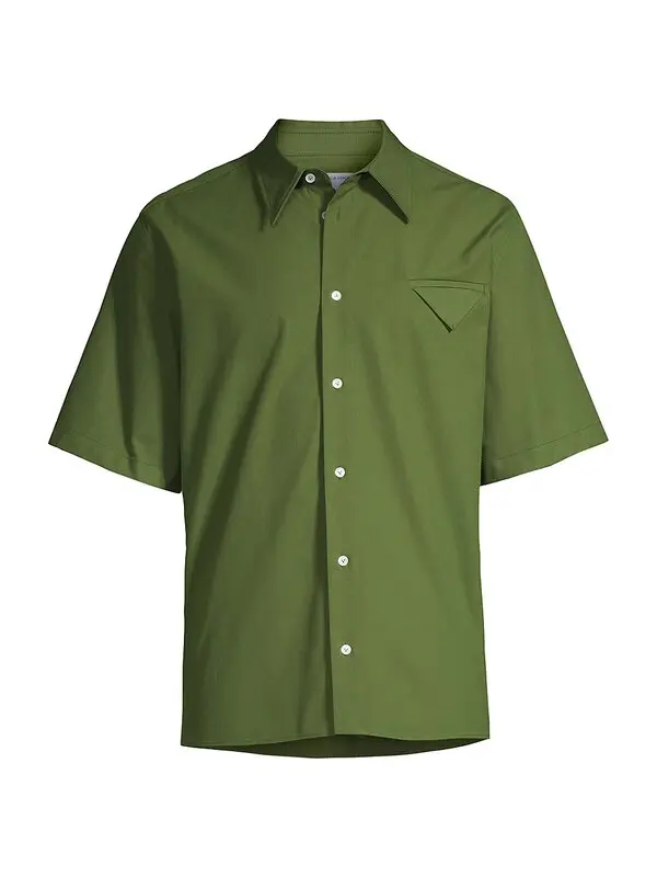 Bottega Veneta Woven Short-sleeved Work Shirt