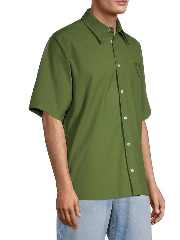 Bottega Veneta Woven Short-sleeved Work Shirt