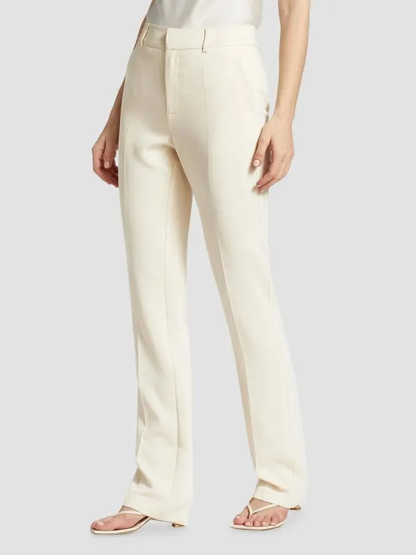 Cinq À Sept Kerry Crepe Straight-leg Pants - Ivory