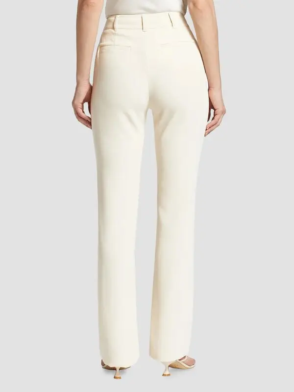 Cinq À Sept Kerry Crepe Straight-leg Pants - Ivory