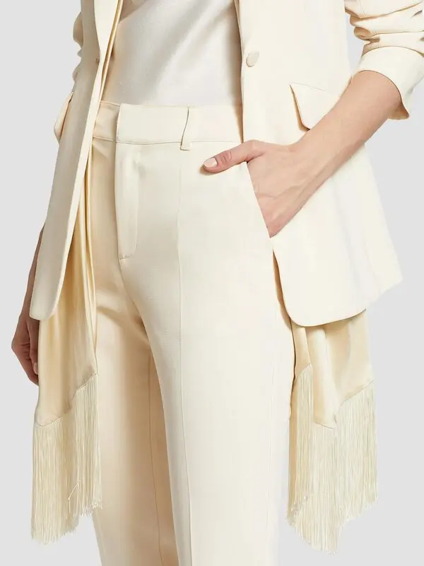 Cinq À Sept Kerry Crepe Straight-leg Pants - Ivory