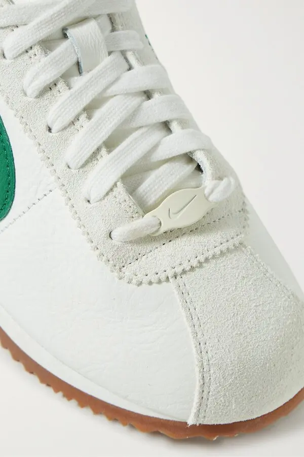 Nike Cortez Suede-trimmed Leather Sneakers