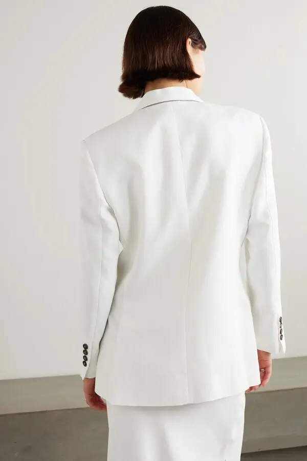 Brunello Cucinelli Twill Blazer - White