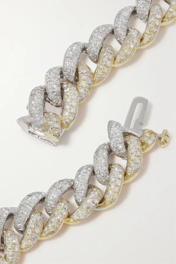 Shay Essential 18-karat Yellow And White Diamond Bracelet