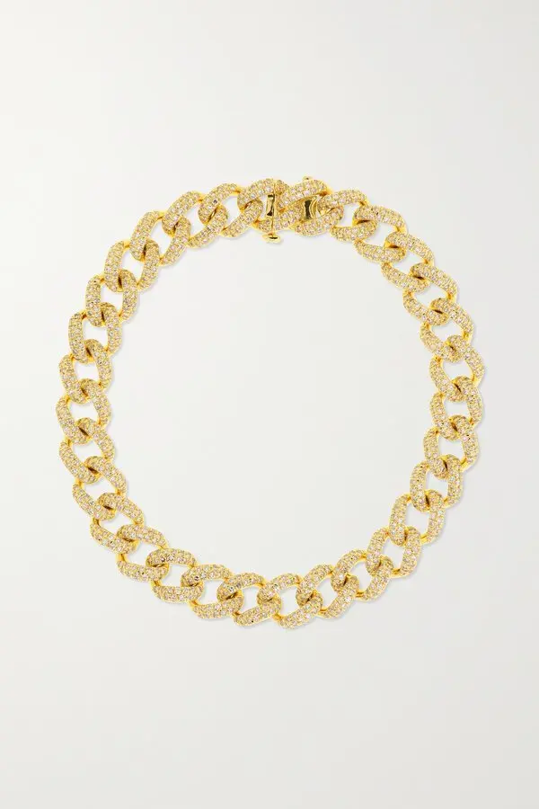 Shay Essential 18-karat Diamond Link Bracelet - Gold