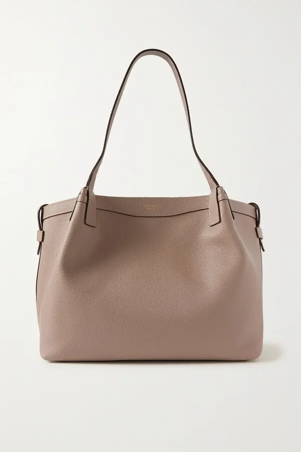 SERAPIAN Small Secret Textured-leather Tote