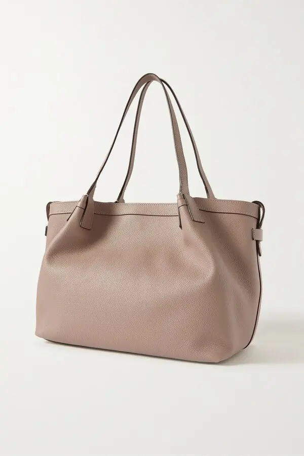 SERAPIAN Small Secret Textured-leather Tote